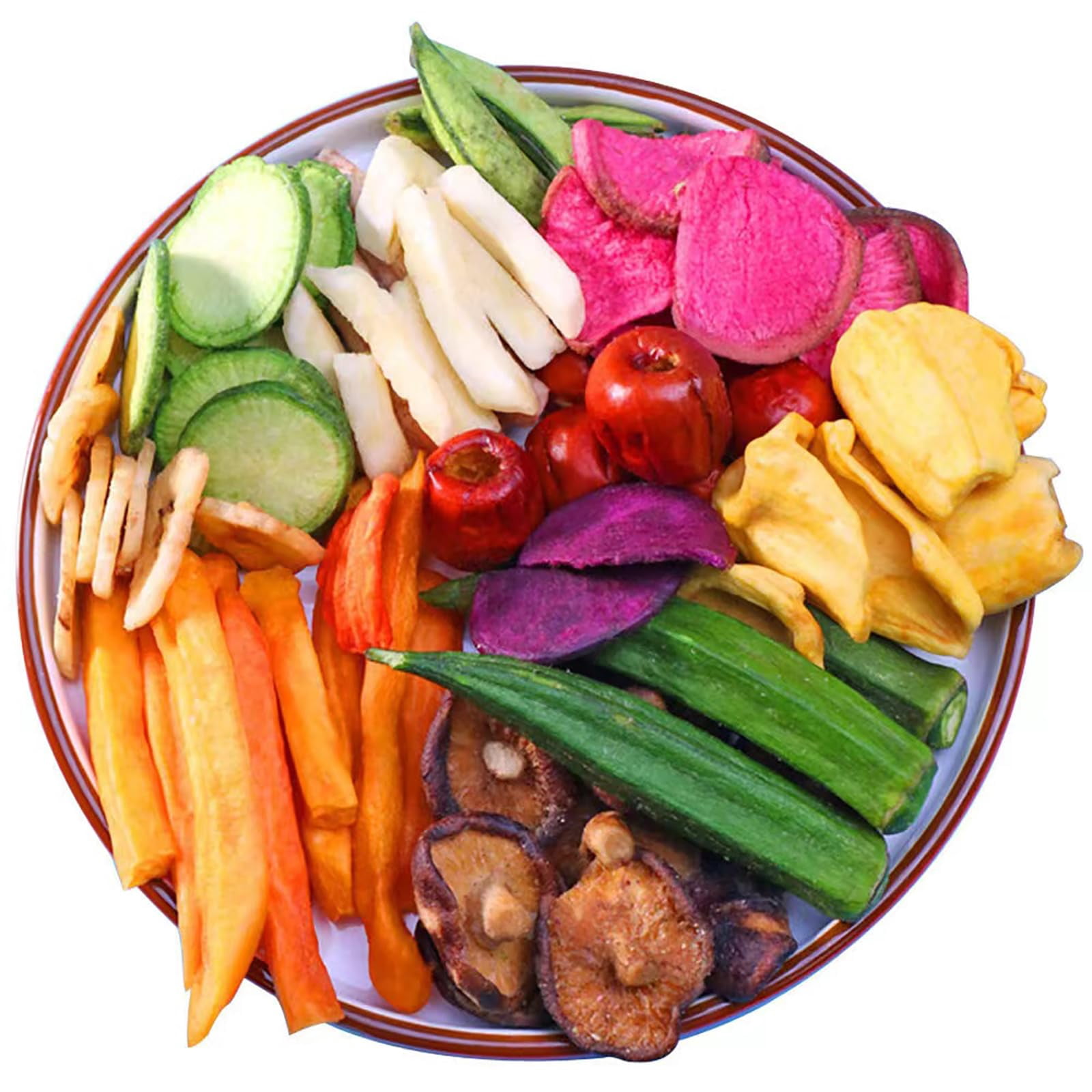 Vegetable and fruit chips 8.8 oz. Freeze-dried vegetable snacks, 12 ...