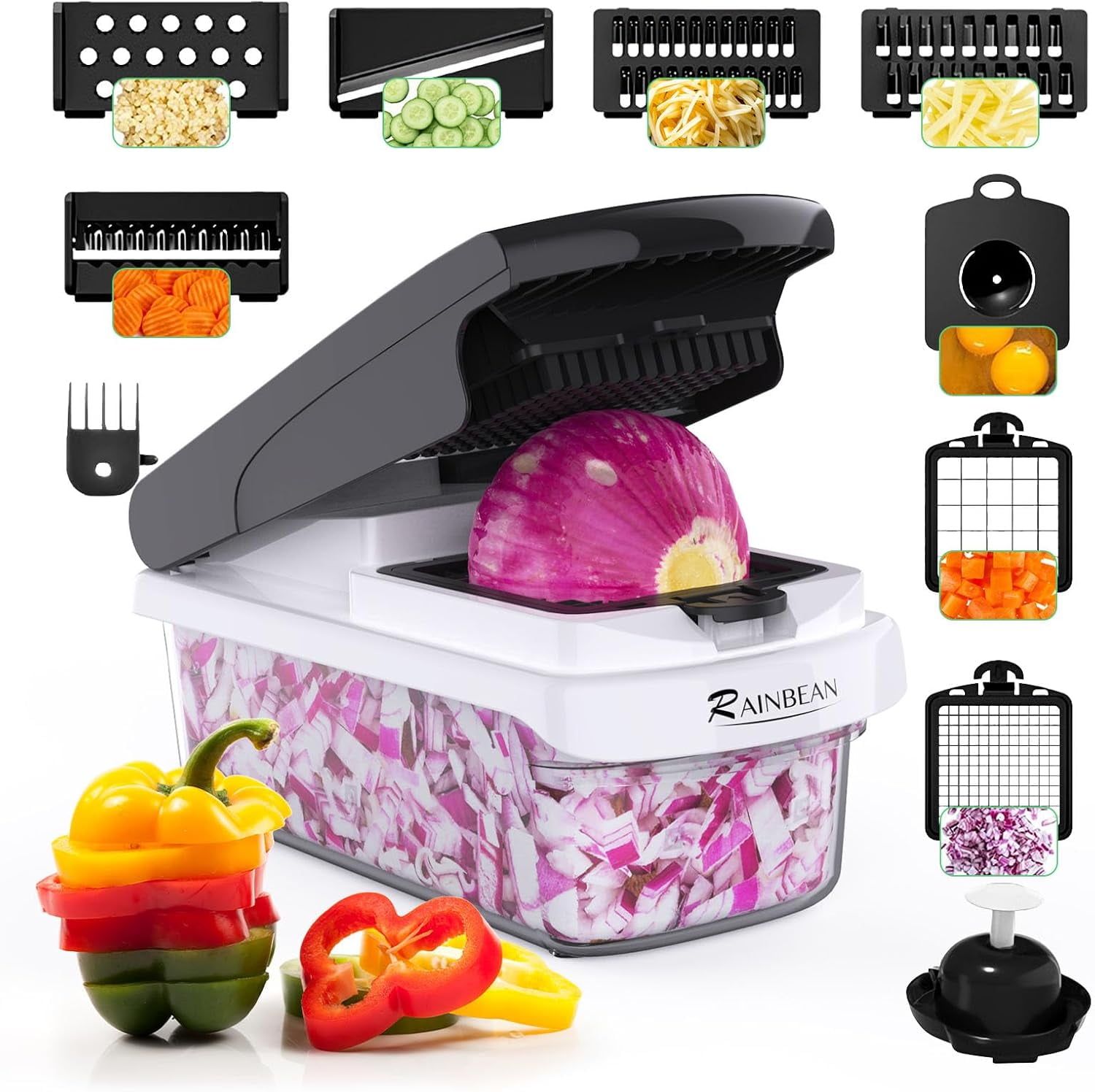 Vegetable per - Mandoline Slicer, Onion Veggie Food per with Container ...