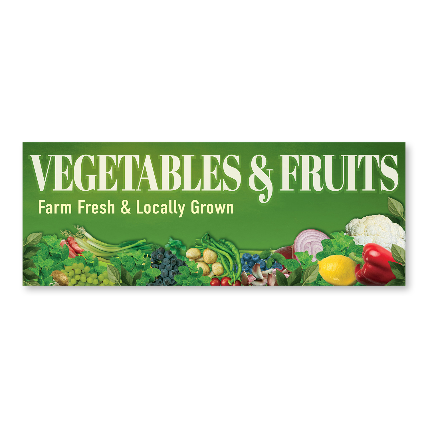 Vegetables And Fruits 36" x 14" Decal | Advertise Your Business | All ...