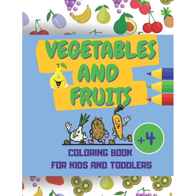 vegetables and fruits coloring book