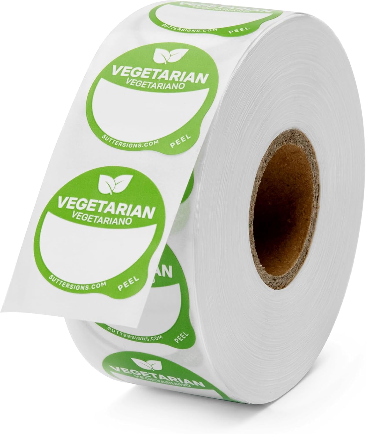 Vegetarian Food Labels 1000 pcs | 1" Dot Blank Sticker Labels to Write ...