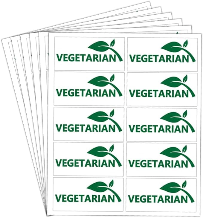 Vegetarian Stickers,Vegan Food Labels for Restaurant,Grocery Store ...
