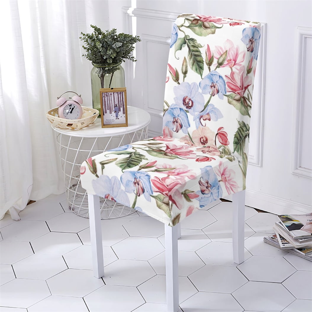 Vegetation Style Stretch Cover Of Chair Plant Pattern Dining Chair ...