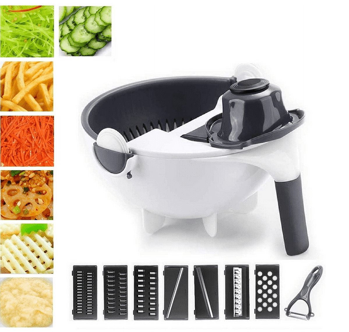 Veggie Fruit Cutter Shredder Vegetable Slicer Grater w/ Detachable ...