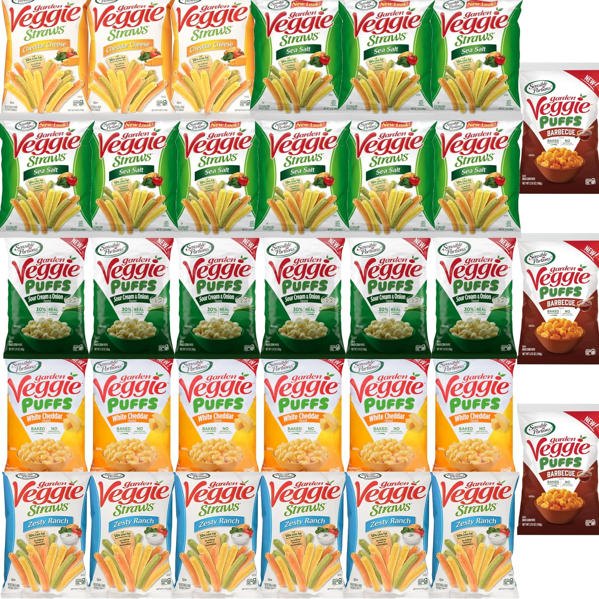 Veggie Straws and Veggie Puffs Variety Pack 33 Count - Walmart.com