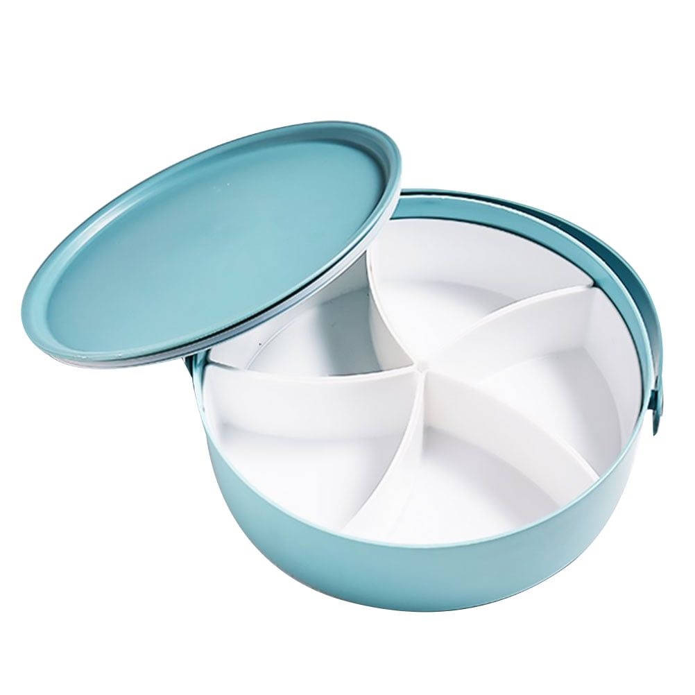 REOFLYUP Compartment Serving Platter Storage Tray Plastic Blue 1Pack 11 ...