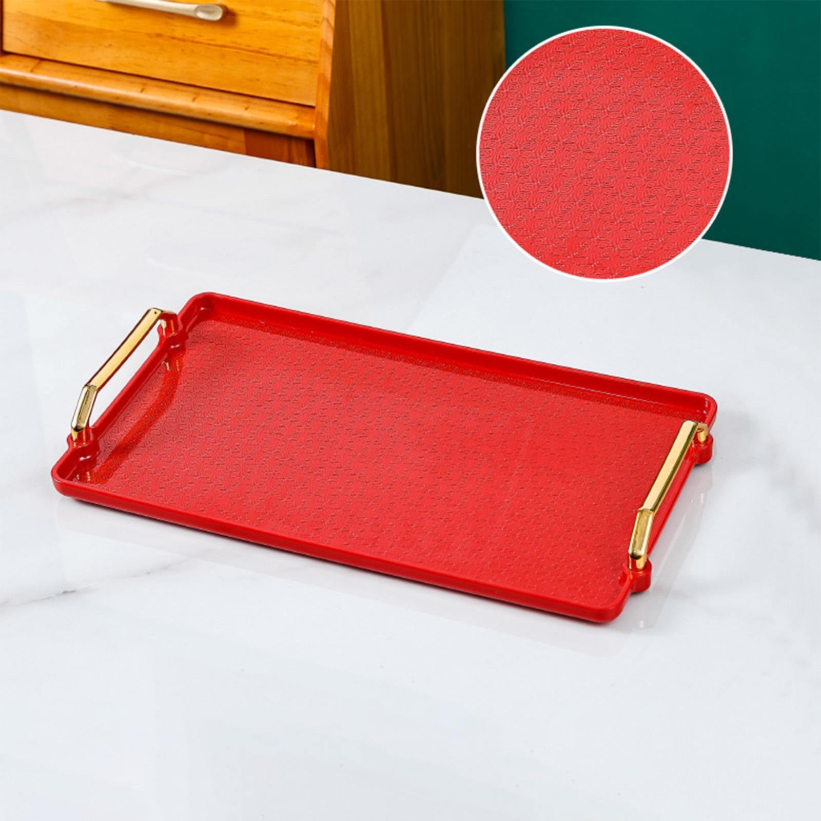 Veggie Tray Serving Tray Plastic for Party Supplies, Platters for Serving Food, White Reusable ...