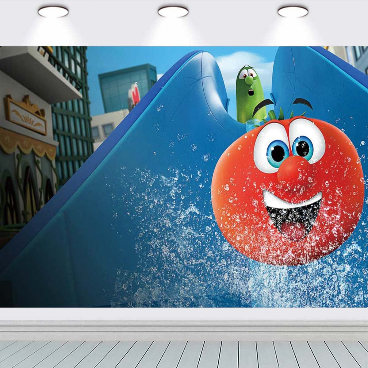 VeggieTales in the House school Background Banner Birthday Backdrop ...