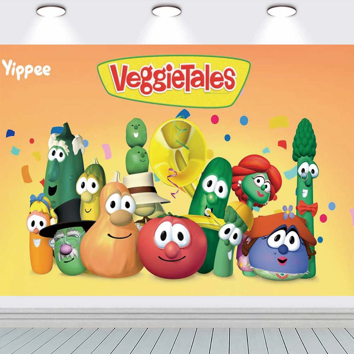 VeggieTales in the House school Taspestry Wall Decor Background ...
