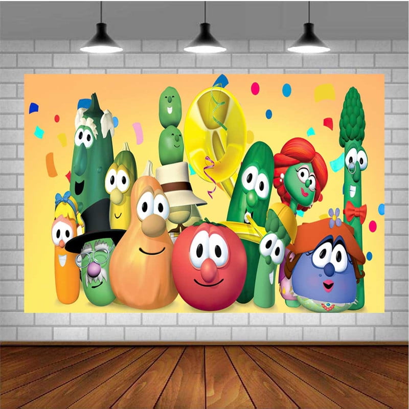 Veggietales Banner Poster Wall Decor Birthday Backdrop Background Party ...