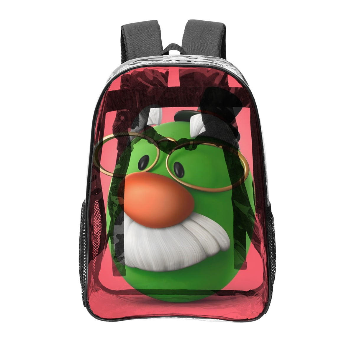 Veggietales Birthday Party Pattern Transparent Backpack Lightweight And ...