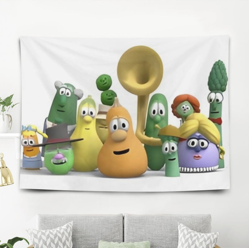 Veggietales Birthday Party pattern wall hanging 50*60 inches high ...