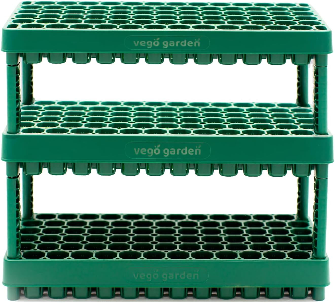 Vego Garden 10" x 20" 76 Cells Seed Starter Tray Stackable Seedling ...