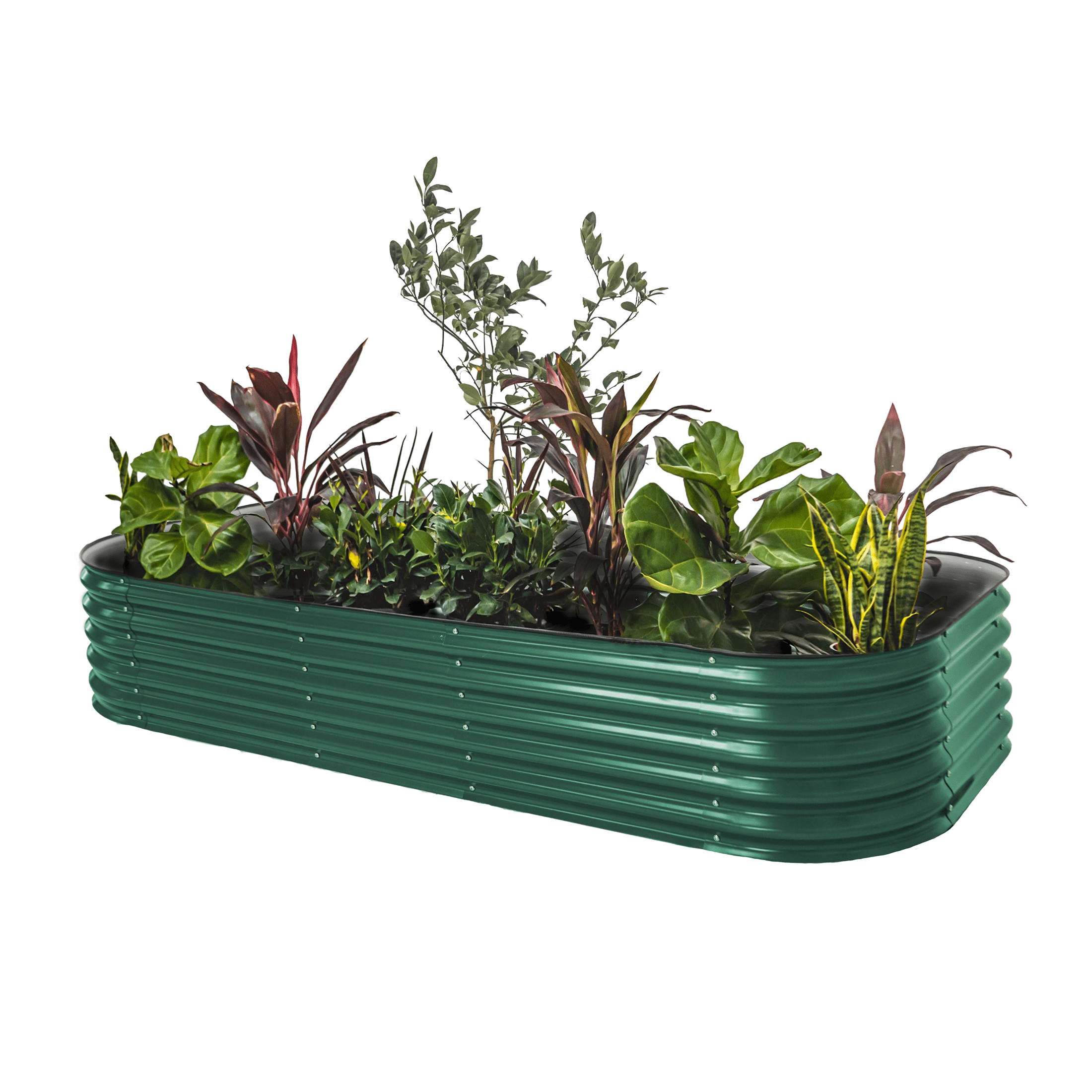 Vego Garden 17" Tall 10 in 1 Raised Gardening Bed Modular Metal Outdoor ...