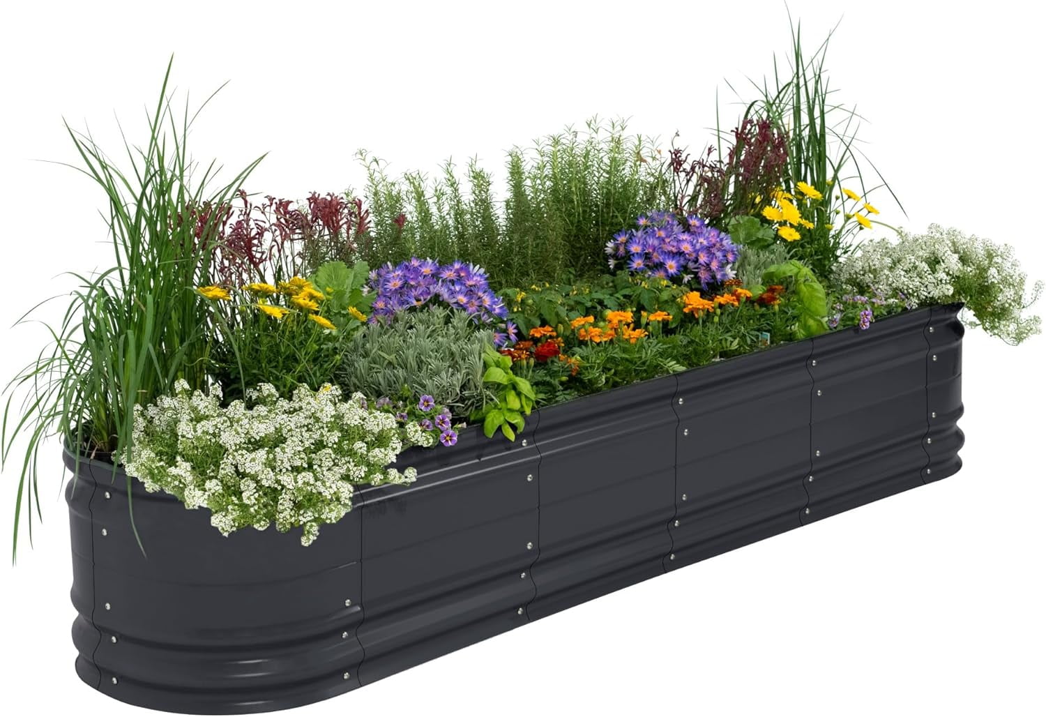 Vego Garden 17" Tall 9 in 1 Novel Metal Raised Garden Bed Kits 8ft x ...