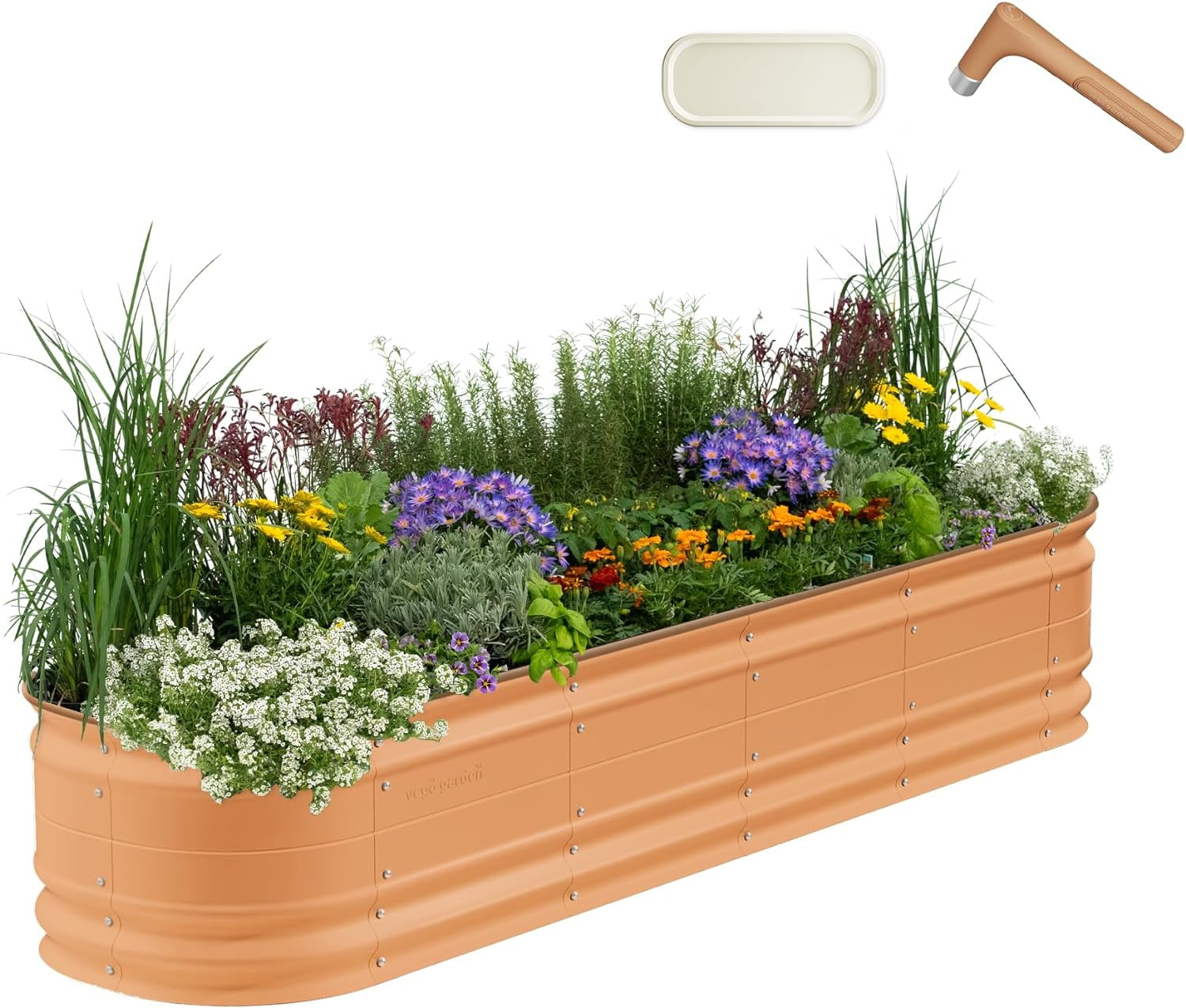 Vego Garden 17" Tall 9 in 1 Novel Metal Raised Garden Bed Kits 8ft x ...