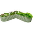 Vego Garden 17" Tall L-Shape Raised Garden Bed Metal Planter Box for ...