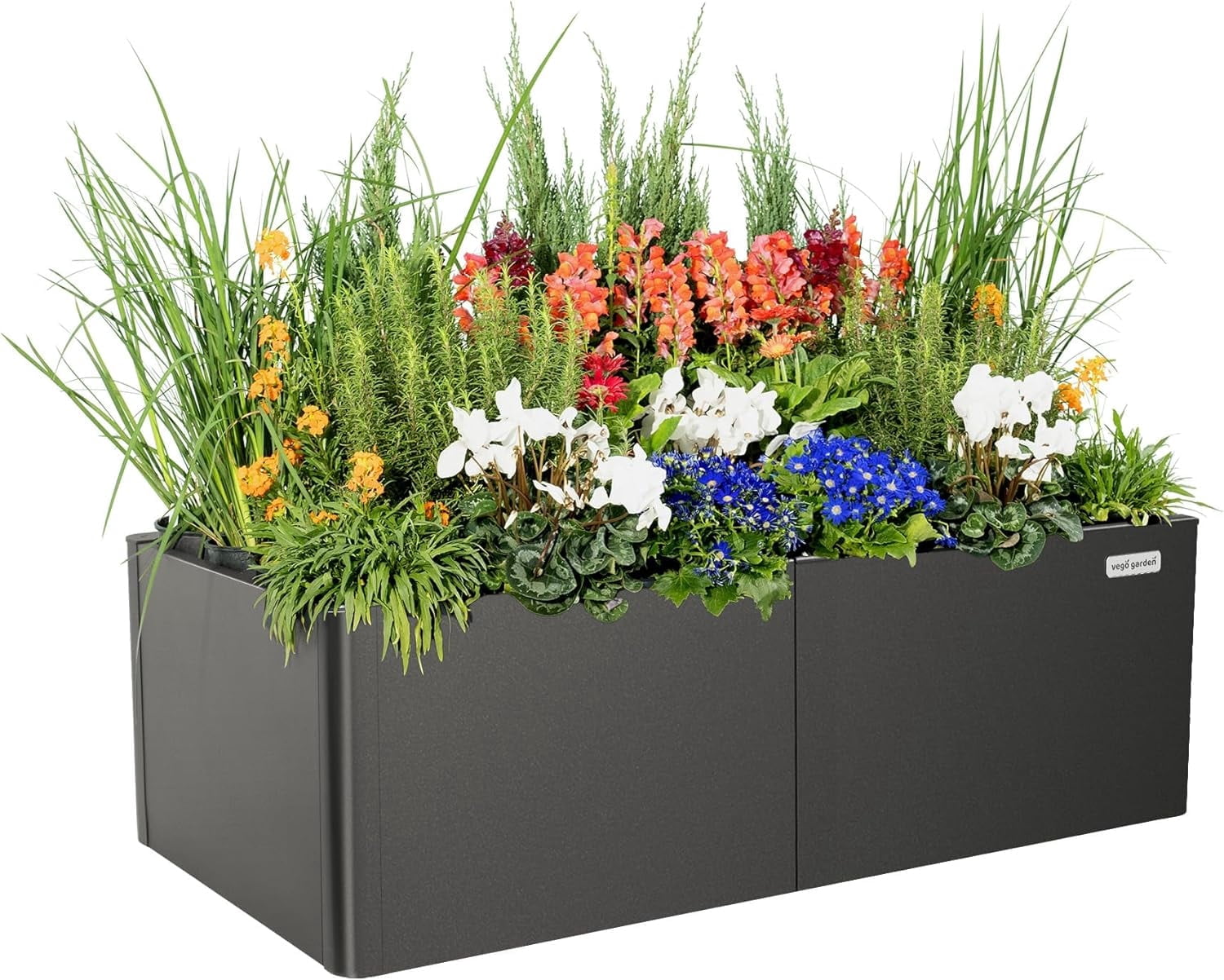Vego Garden Modern Raised Garden Bed 17" Tall 27" x 53" Heavy Planter ...