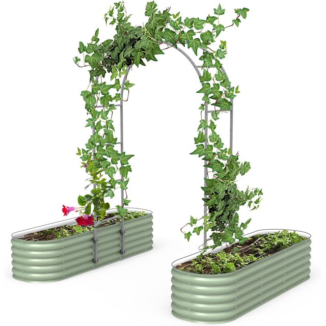 Vego Garden Modular Arched Trellis System Single Section 1.5' Long ...