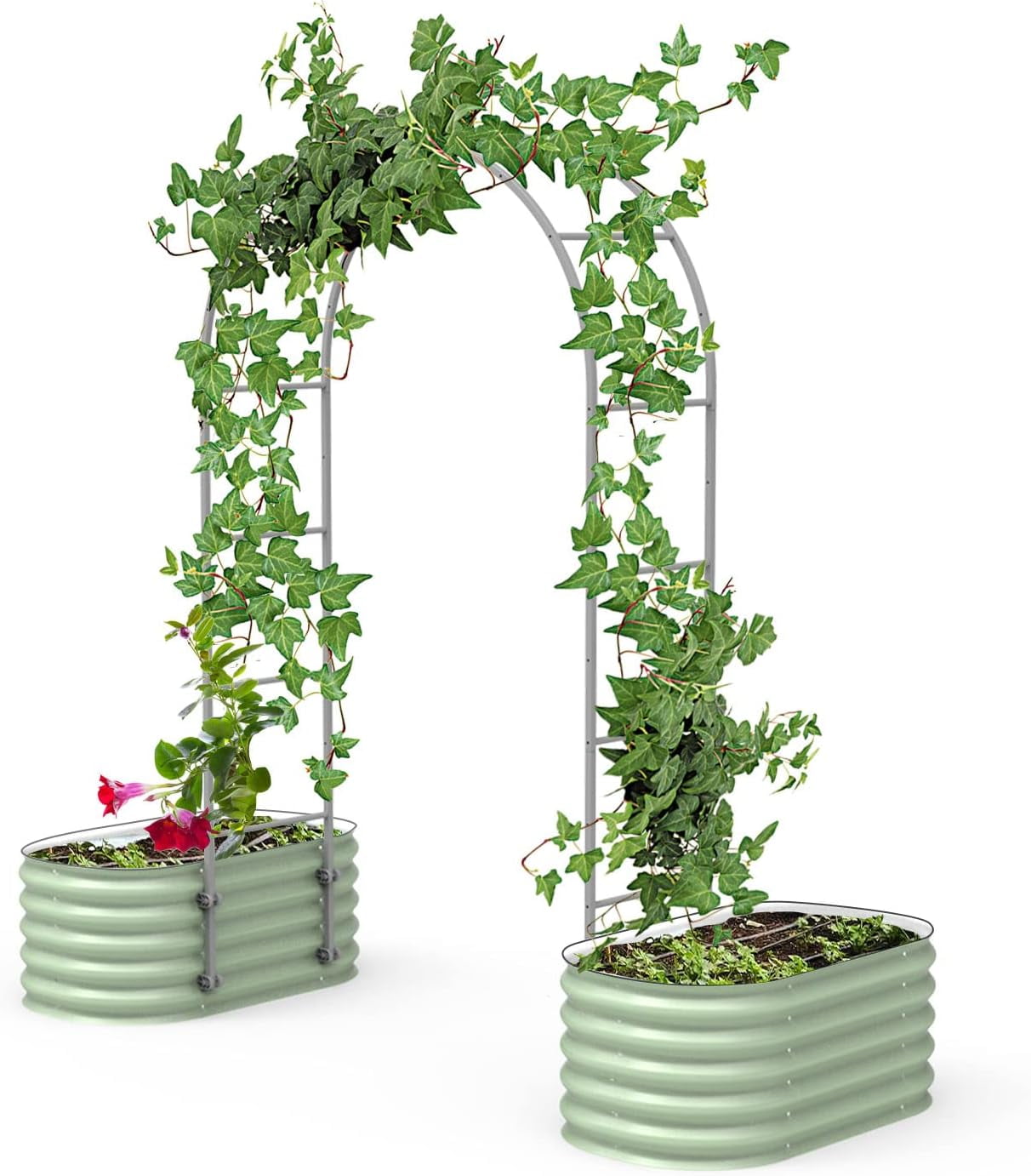 Vego Garden Modular Arched Trellis System Single Section 2.0' Long ...