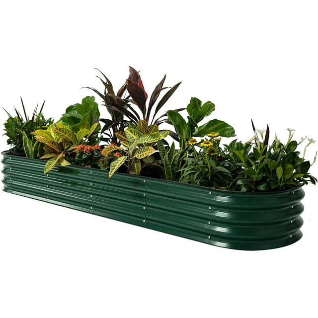 "Vego Garden 11"" Tall Elevated Metal Raised Planter Bed Kit, 9 in 1 ...