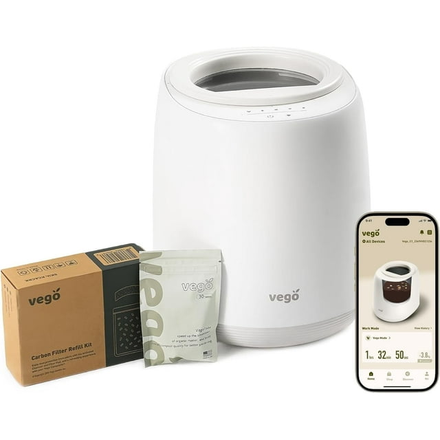 Vego Smart Kitchen Waste Composter, 4L Electric Composter for Kitchen 5 ...