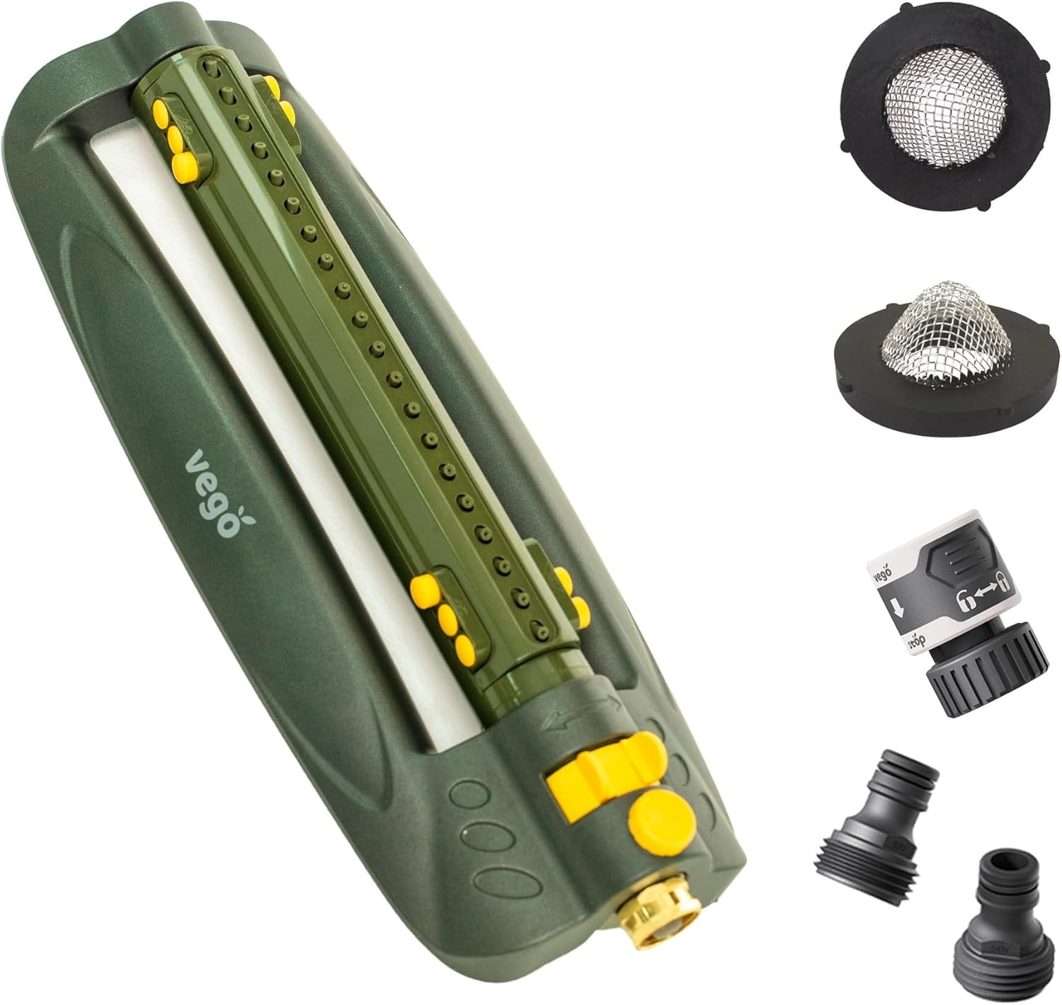 Vego Turbo Oscillating Sprinkler w/Quick Connector Starter Set Metal ...