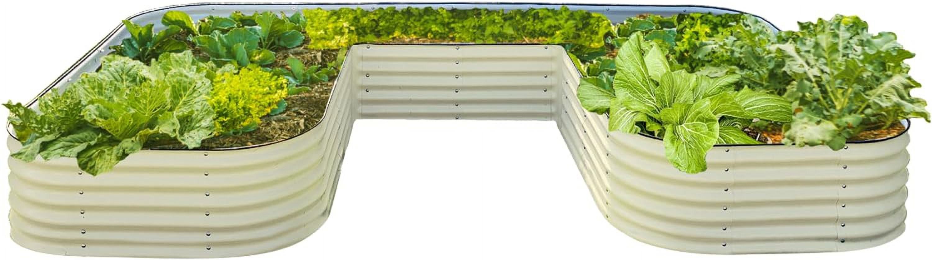 Vego garden 17" Tall U-Shape Raised Garden Bed Metal Planter Box for ...