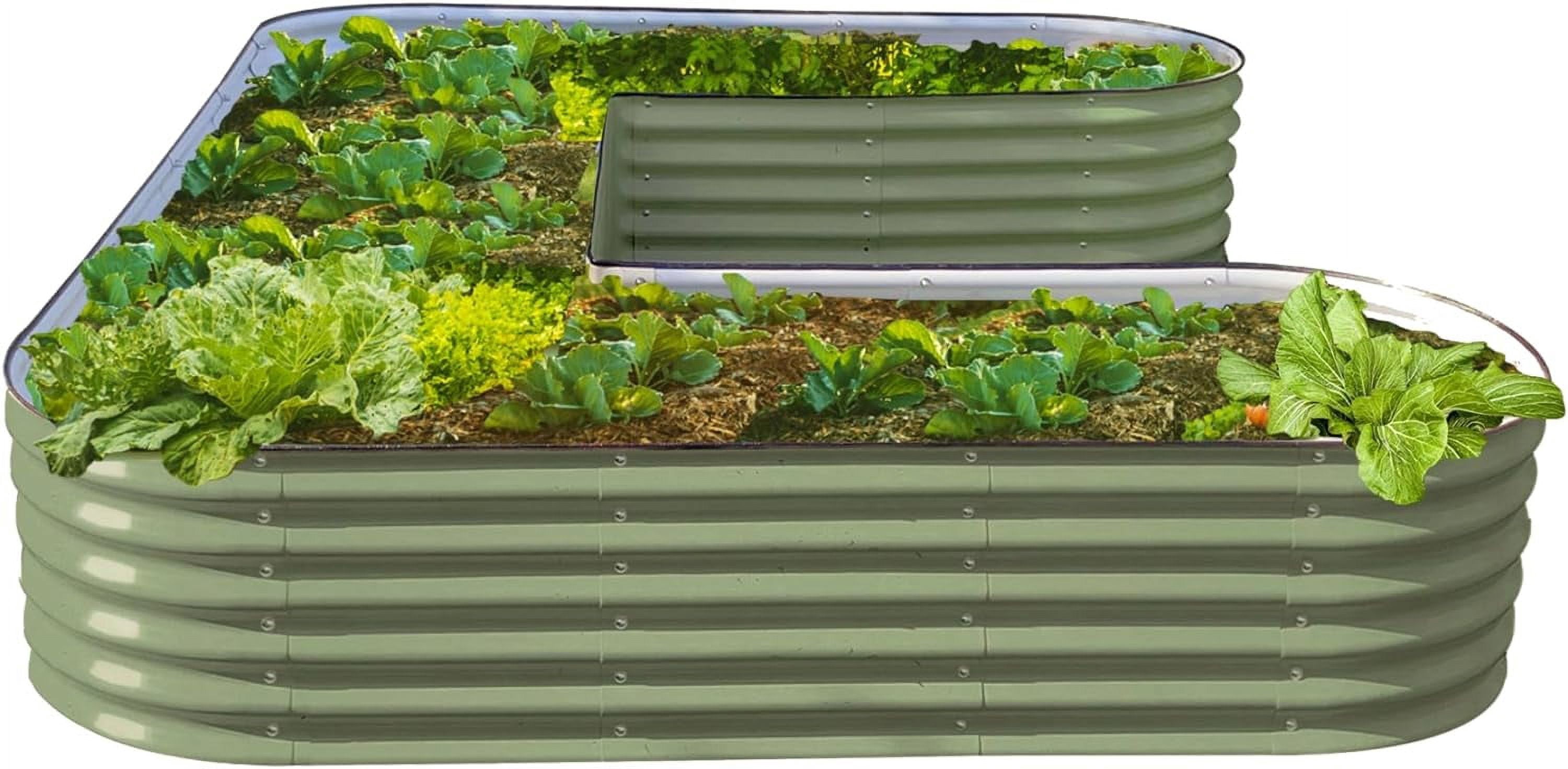 Vego garden 17" Tall U-Shape Raised Garden Bed Metal Planter Box for ...