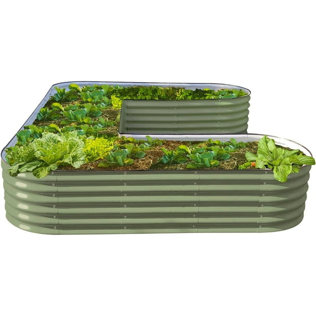 Vego garden 17" Tall U-Shape Raised Garden Bed Metal Planter Box for ...