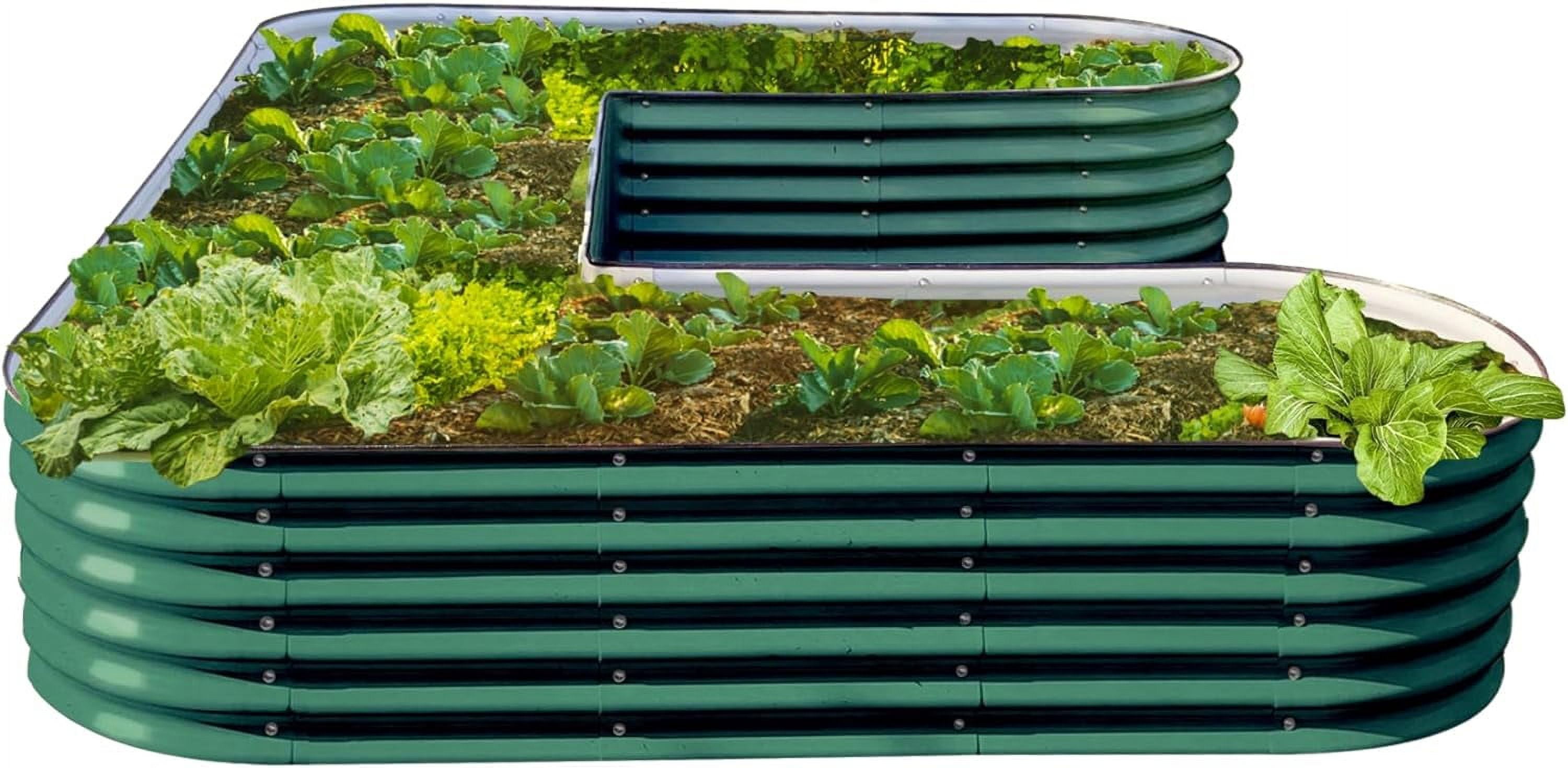 Vego garden 17" Tall U-Shape Raised Garden Bed Metal Planter Box for ...