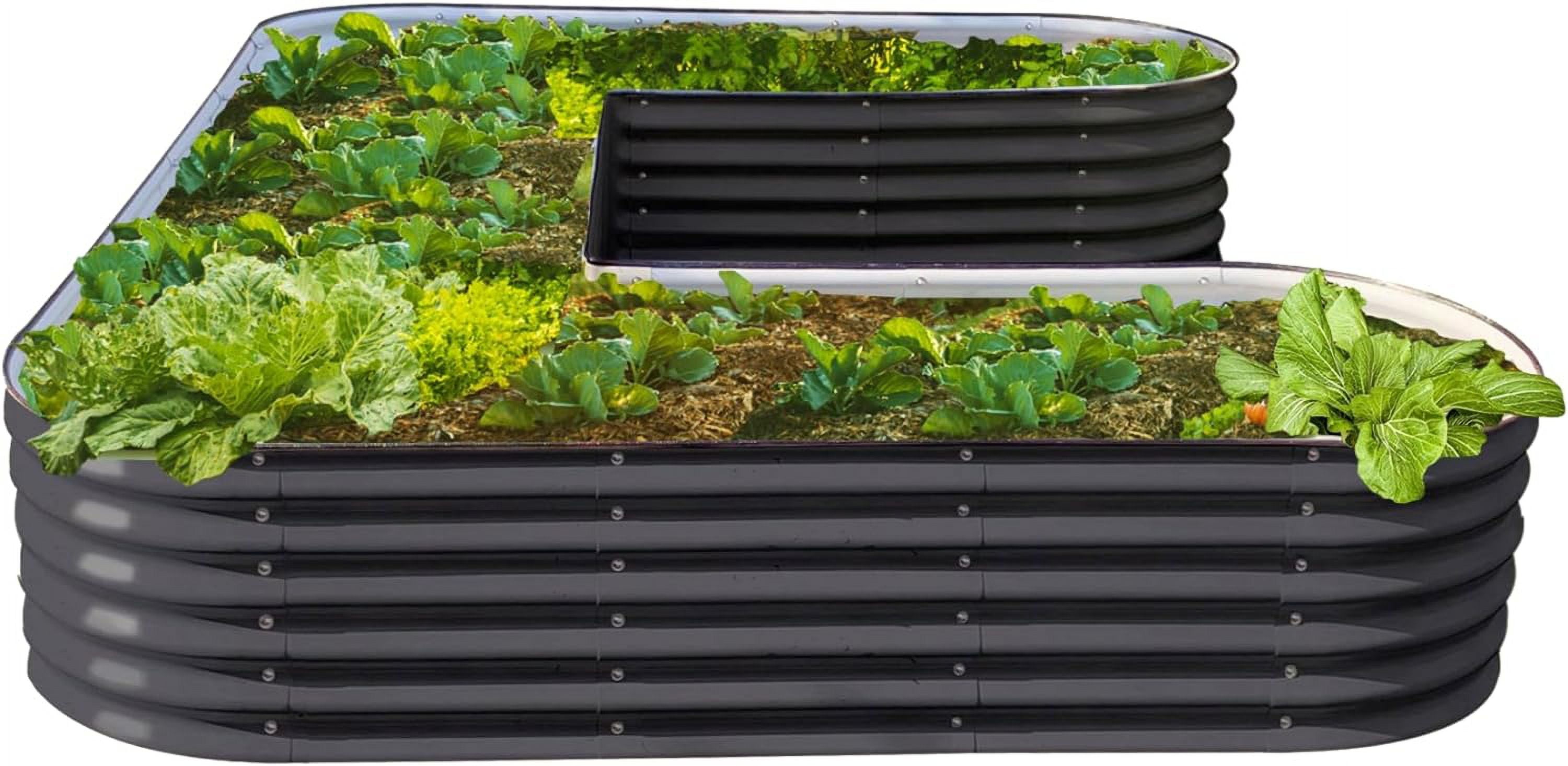 Vego garden 17" Tall U-Shape Raised Garden Bed Metal Planter Box for ...