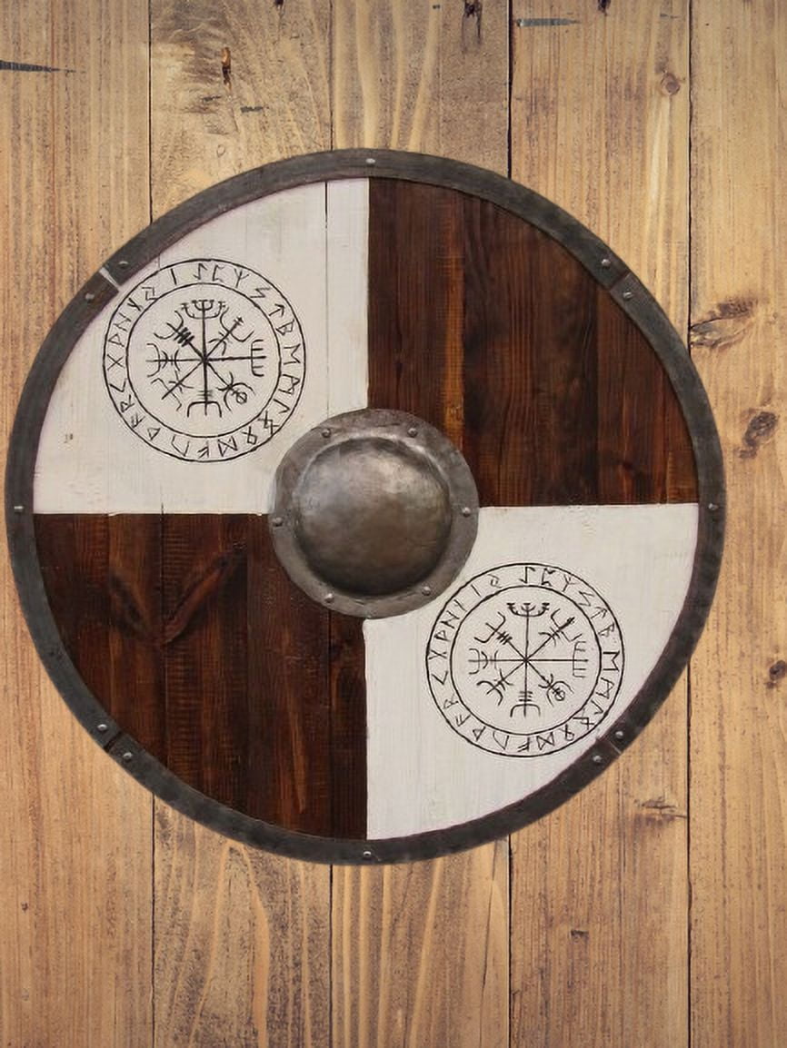 Vegvisir Battle Shield Viking Shield, Viking Shield, medieval shield ...