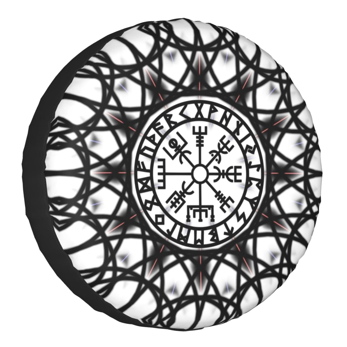 Vegvisir Futhark Runes Compass Vikings Spare Tire Cover Viking Valhalla ...
