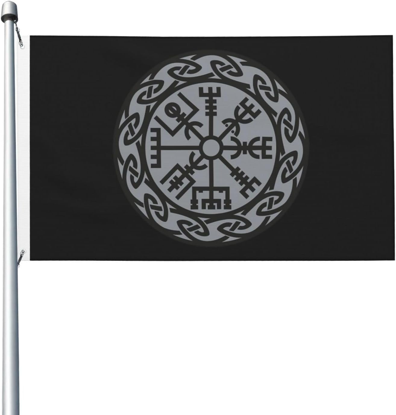 Vegvisir Iceland Runes Compass Vikings Futhark Flag 3x5 Ft Outdoor ...