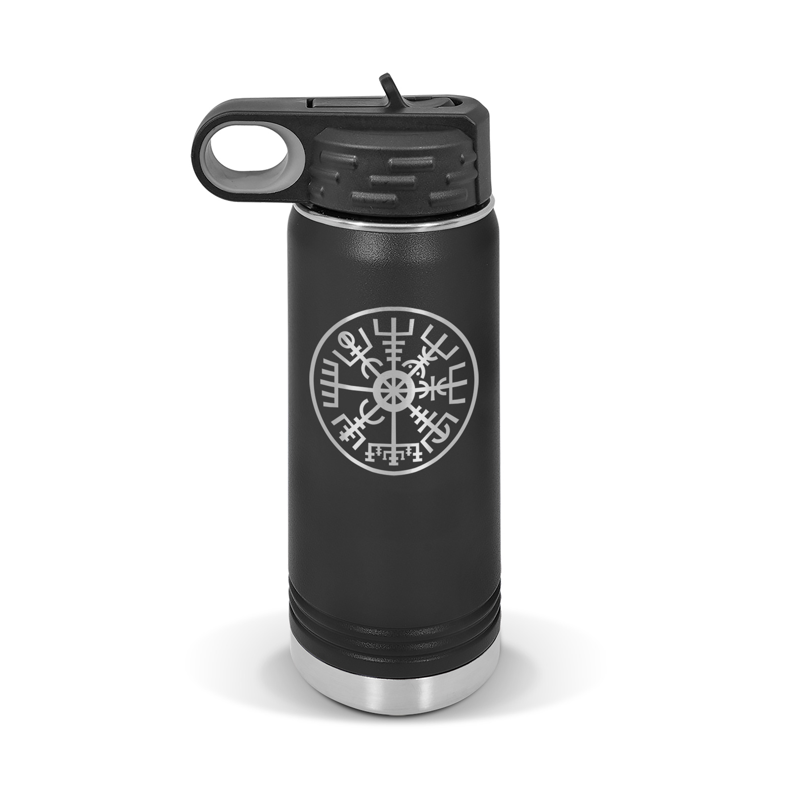 Vegvisir Navigation Compass of Vikings Water Bottle 20 oz - Laser ...