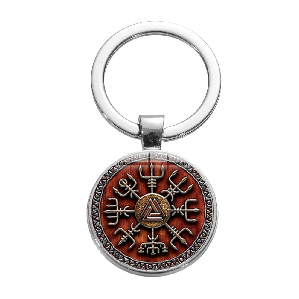 Vegvisir Valknut Symbol Nordic Viking Compass Keychain - Vintage ...