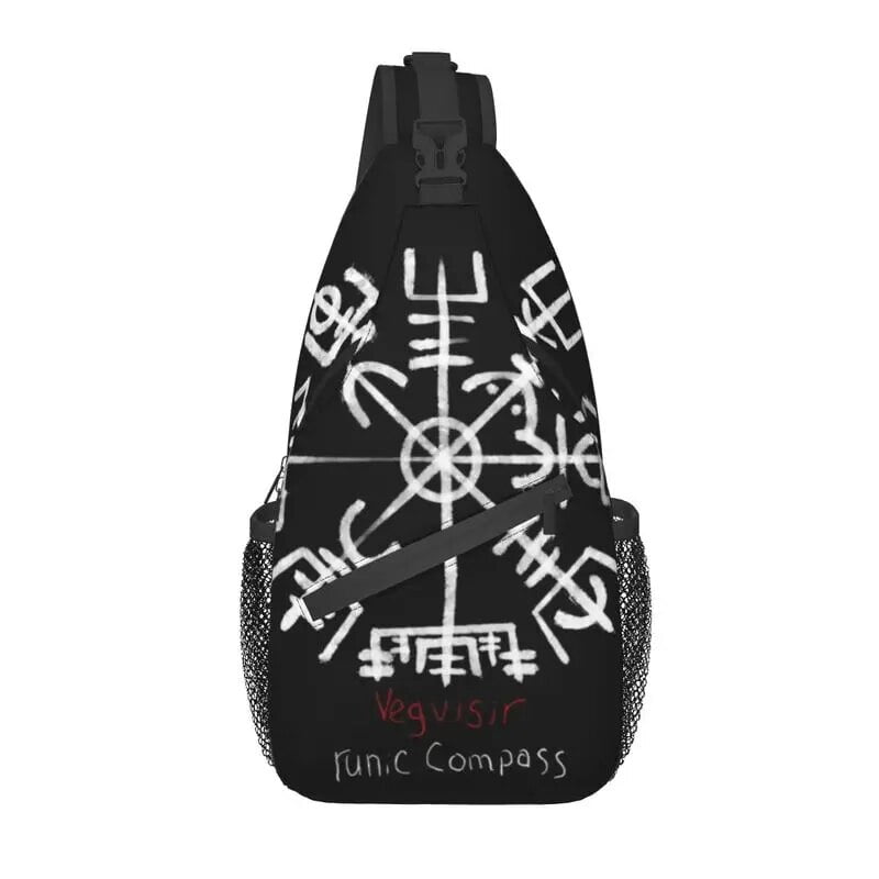 Vegvisir Viking Compass Bind Rune Sling Crossbody Backpack Men Valhalla ...