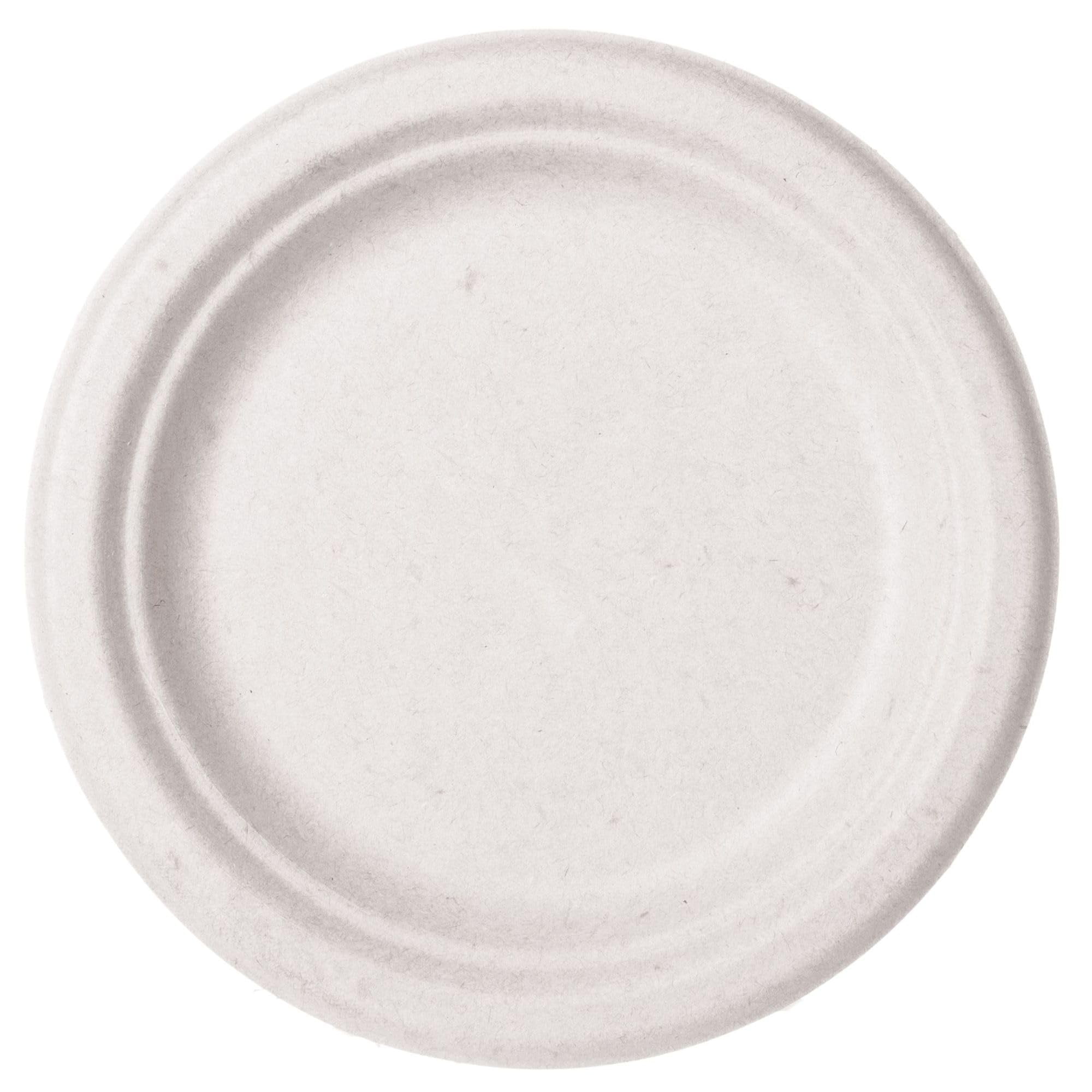 Vegware Compostable 7" Molded RRF12 Fiber Paper Plates, Case of 1000 ...