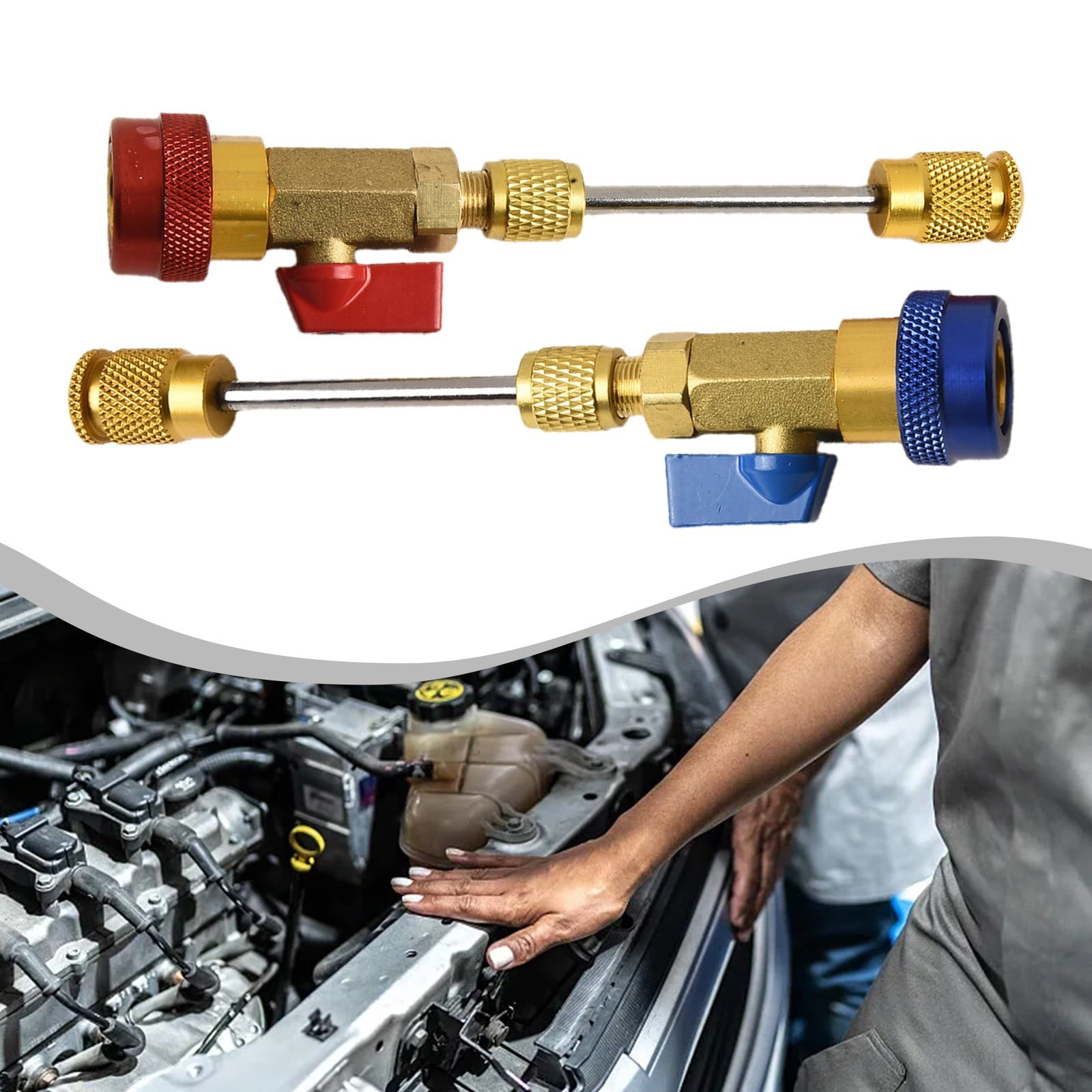 Vehicle Air Conditioning Valve Core Installer Kit with High Low ...
