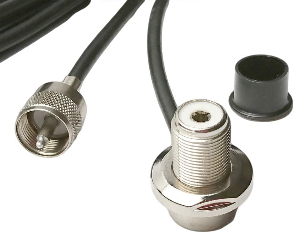 Vehicle Antenna Mount SO-239 UHF Female Right Angle Bulkhead to PL-259 ...