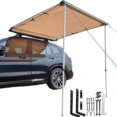 Vehicle Awning with Metal Joints 6.5x6.5ft, Roof Rack Car Side Awning ...