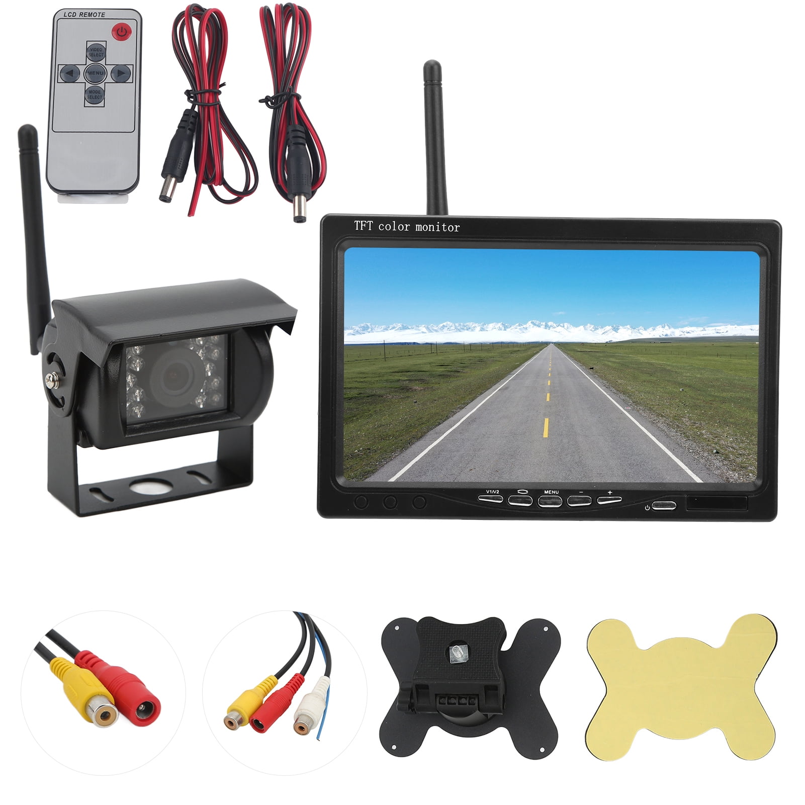 Vehicle Backup Camera System with 7in Display Monitor, IR Night Vision ...