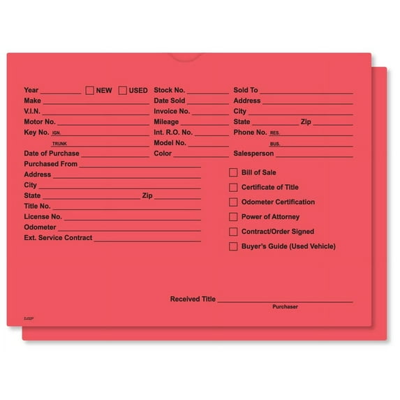 Vehicle Car Dealer Deal Jackets Envelopes 500 Pack, 9x12 Inches ...
