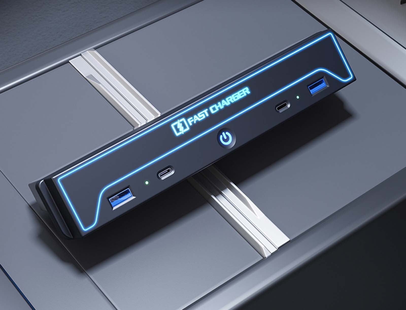 Vehicle Center Console USB Charger - Fast Charging Power Station with ...