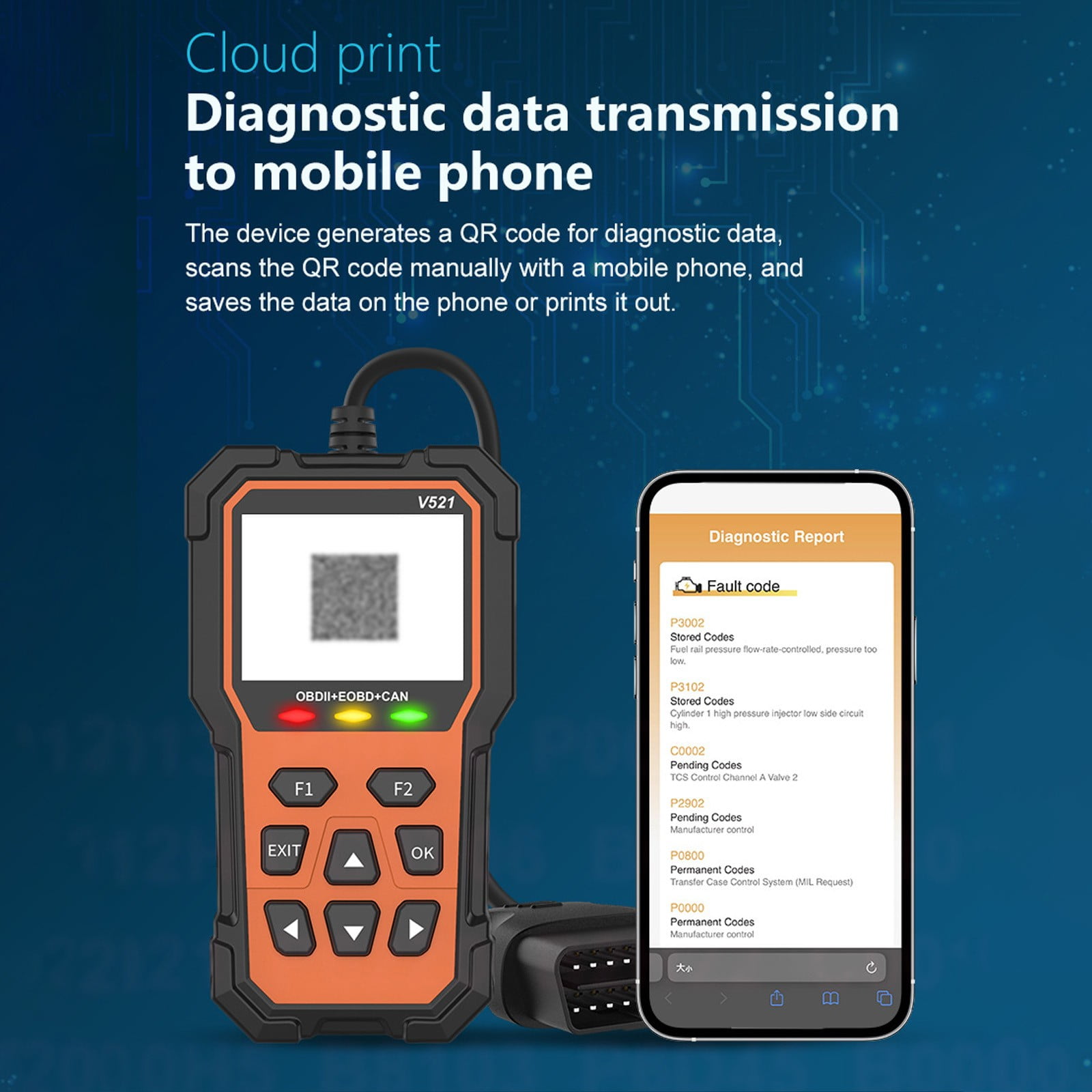 Vehicle Code Reader For Cars Scanner For Automatic Inspection Of Engine ...