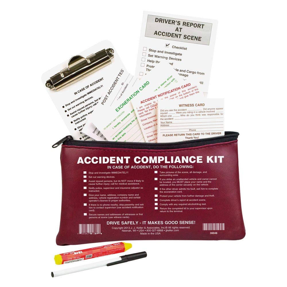 Vehicle Compliance Accident Kit in a Vinyl Pouch - J. J. Keller ...
