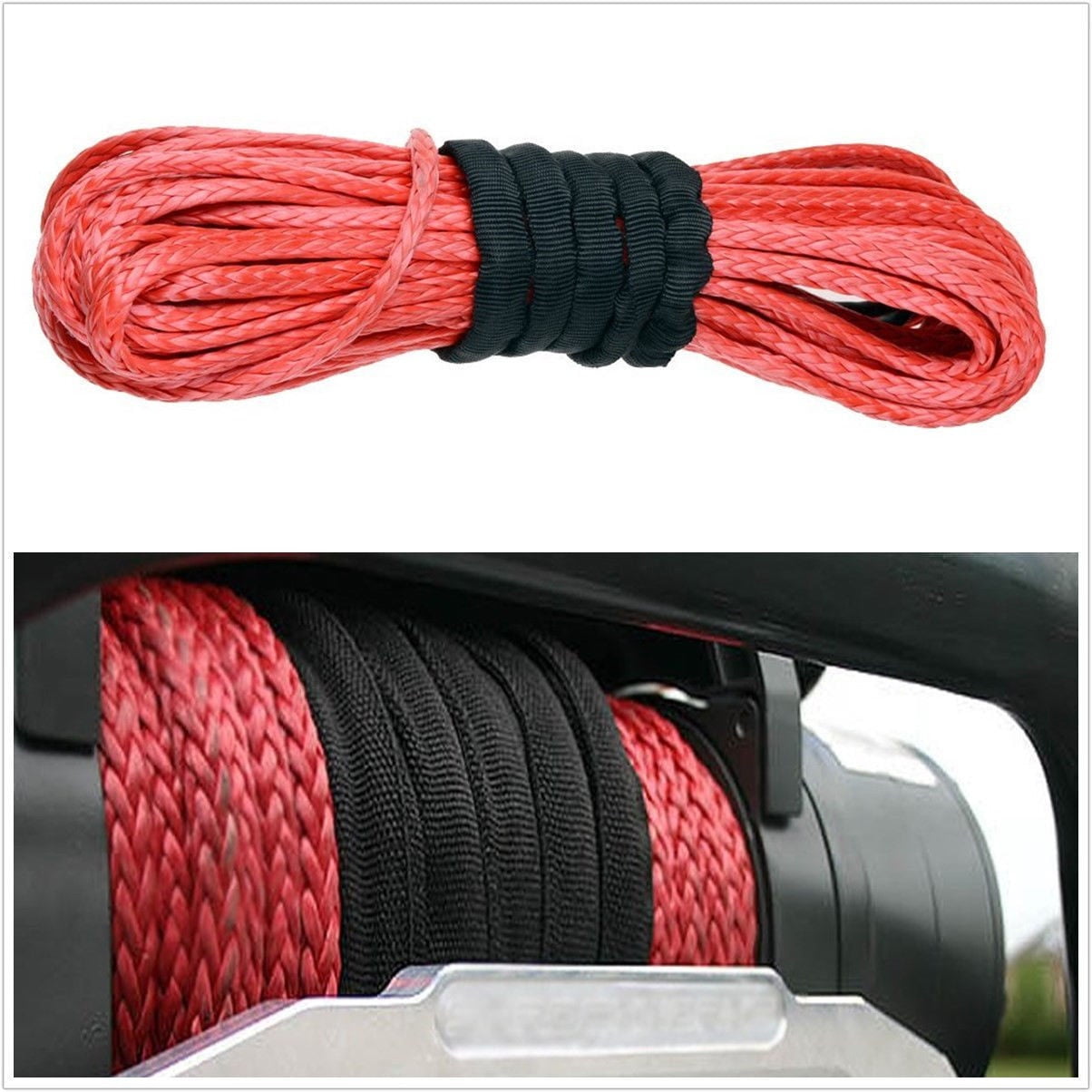Vehicle Emergency Trailer Rope Polymer Synthetic Winch Wire Rope Car ...