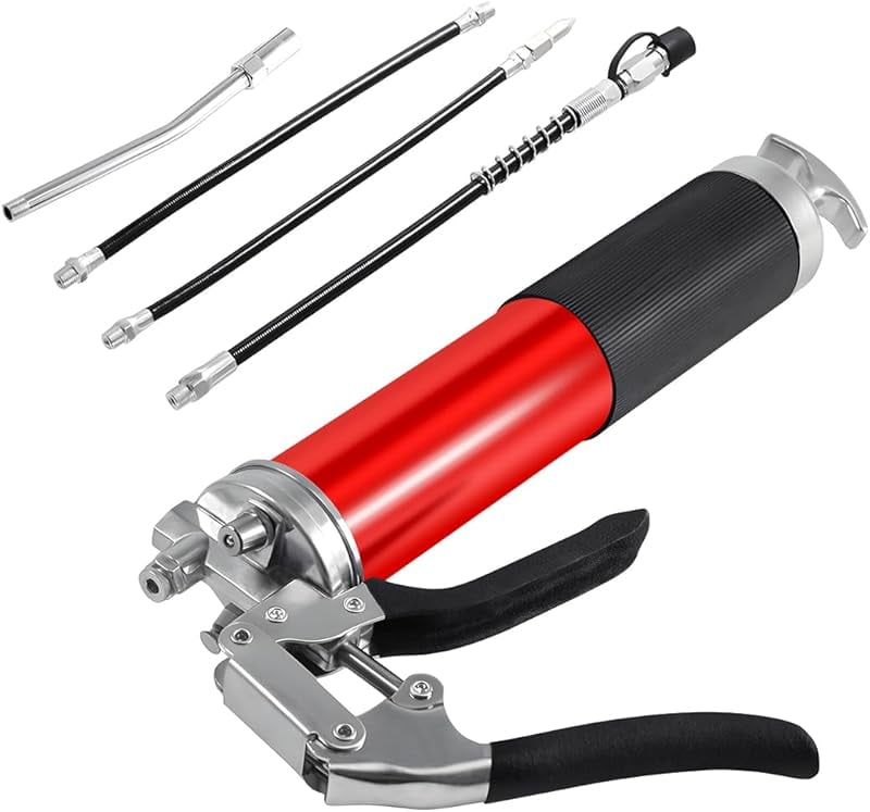 Vehicle Grease Gun, Auto 6000 PSI Heavy Duty Pistol Grip Grease Gun Kit ...