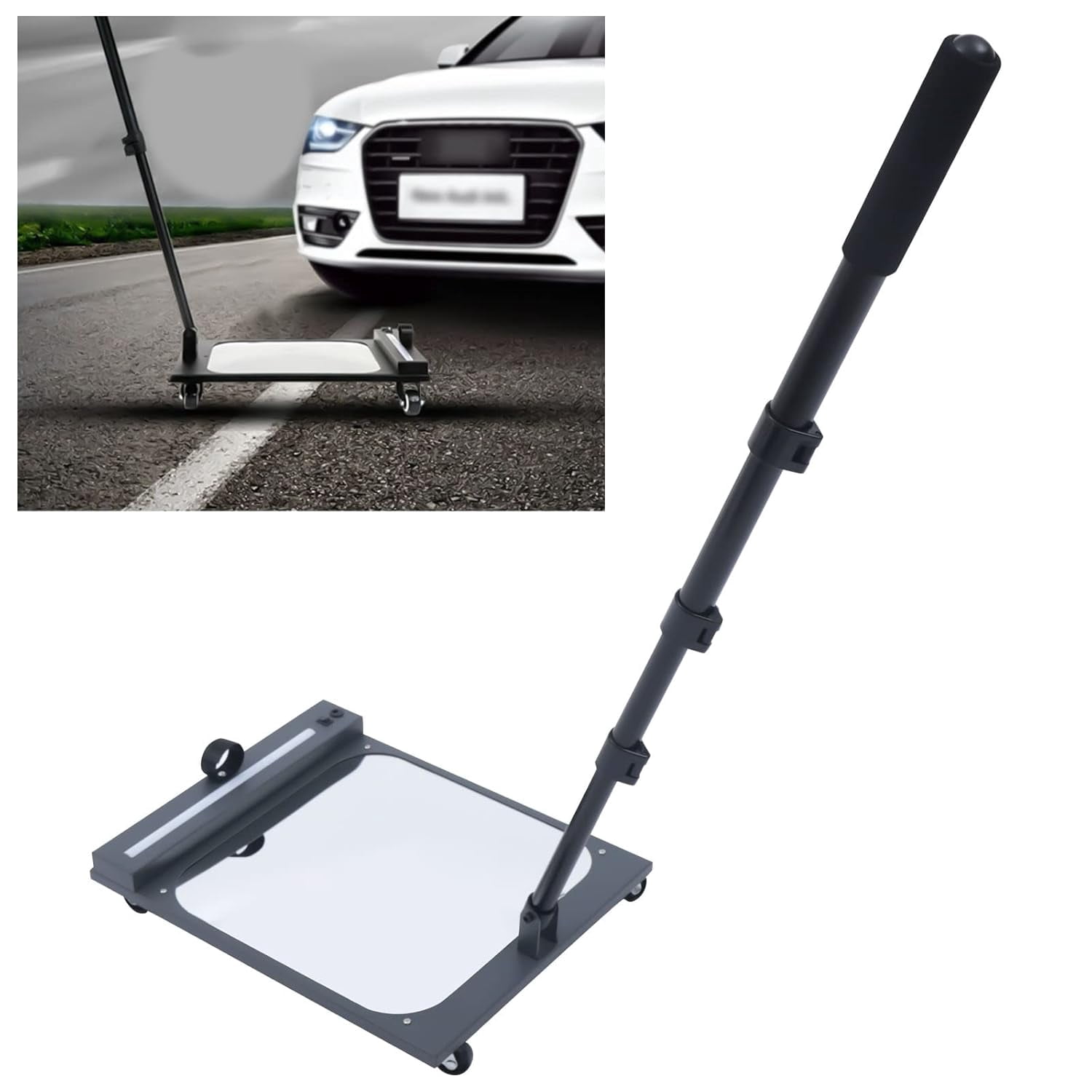 Vehicle Inspection Mirror Telescopic Inspection Mirror with Wheels and ...